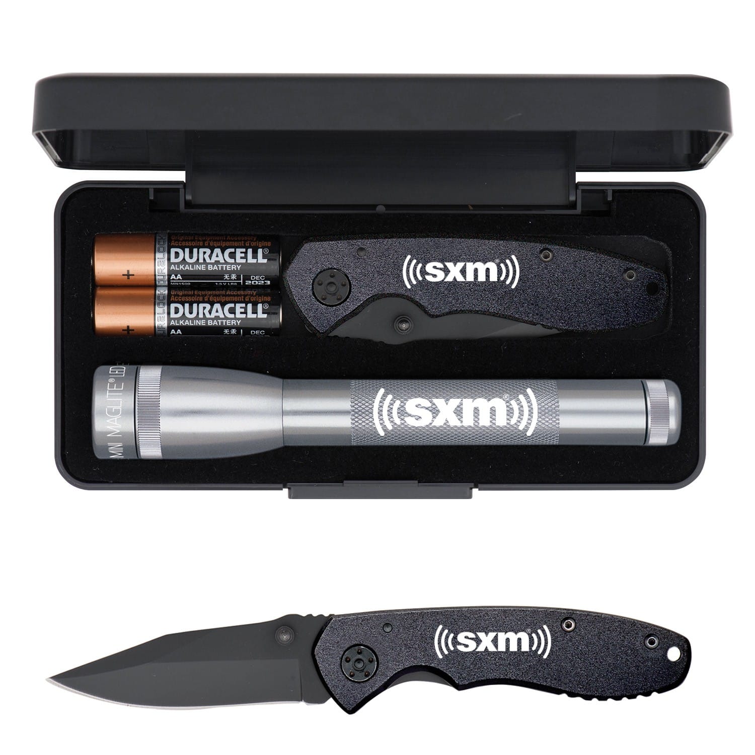 Custom “AA” LED Mini Maglite® With Warhawk Pocket Knife with Logo ...